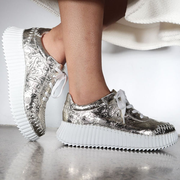 MINX RIZZ SOFT GOLD FLORAL EMBOSS - Cherrywood Shoes